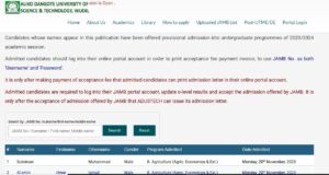 Courses Offered in KUST-WUDIL 2025/2026 | Full List - SchoolPursuit