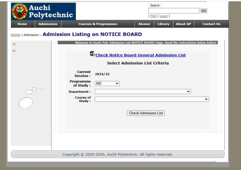 Courses Offered in AUCHI-POLY 2025/2026 | Full List - SchoolPursuit